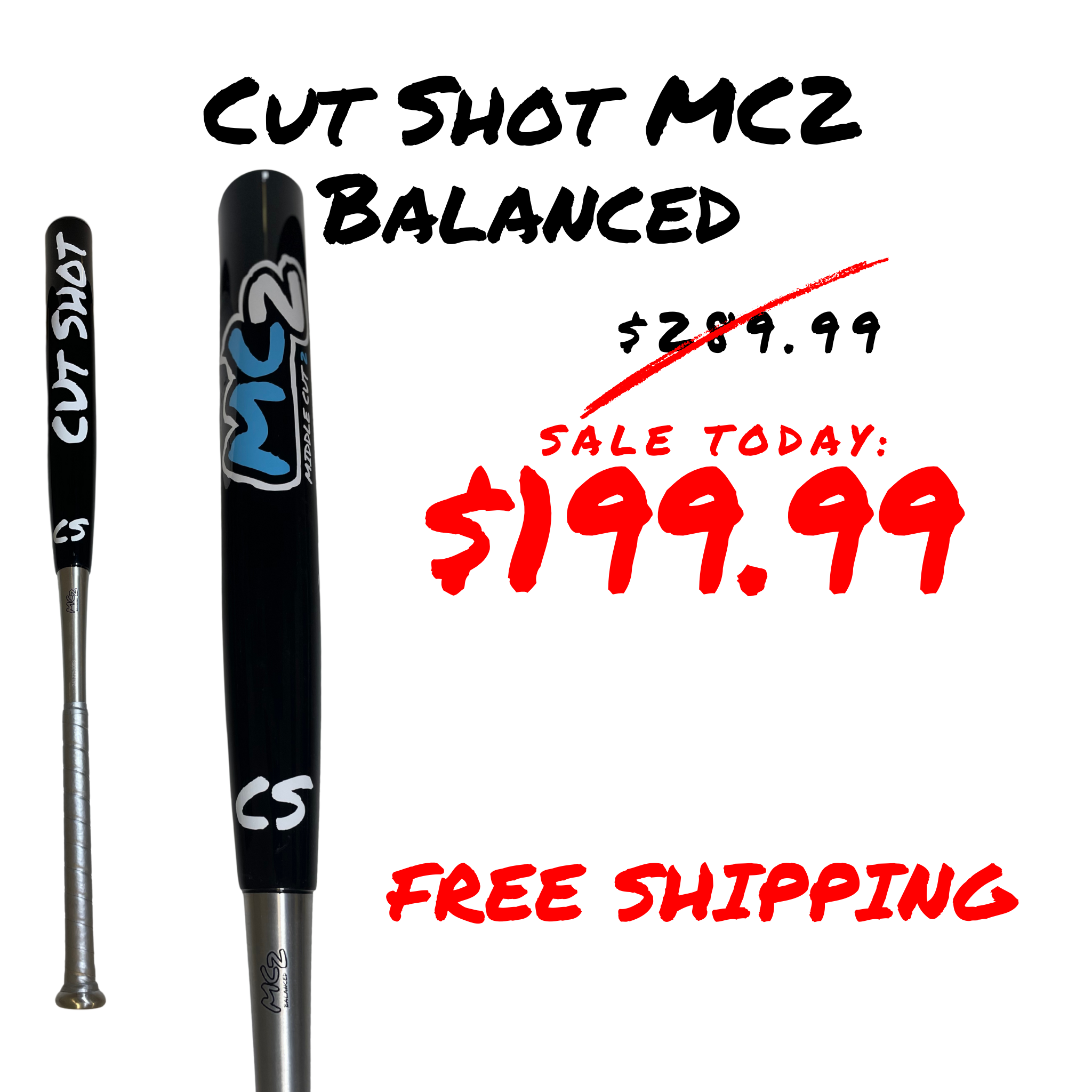 2025 Middle Cut 2 Balanced 2-Piece Alloy 16" softball bat – Cut Shot Sports